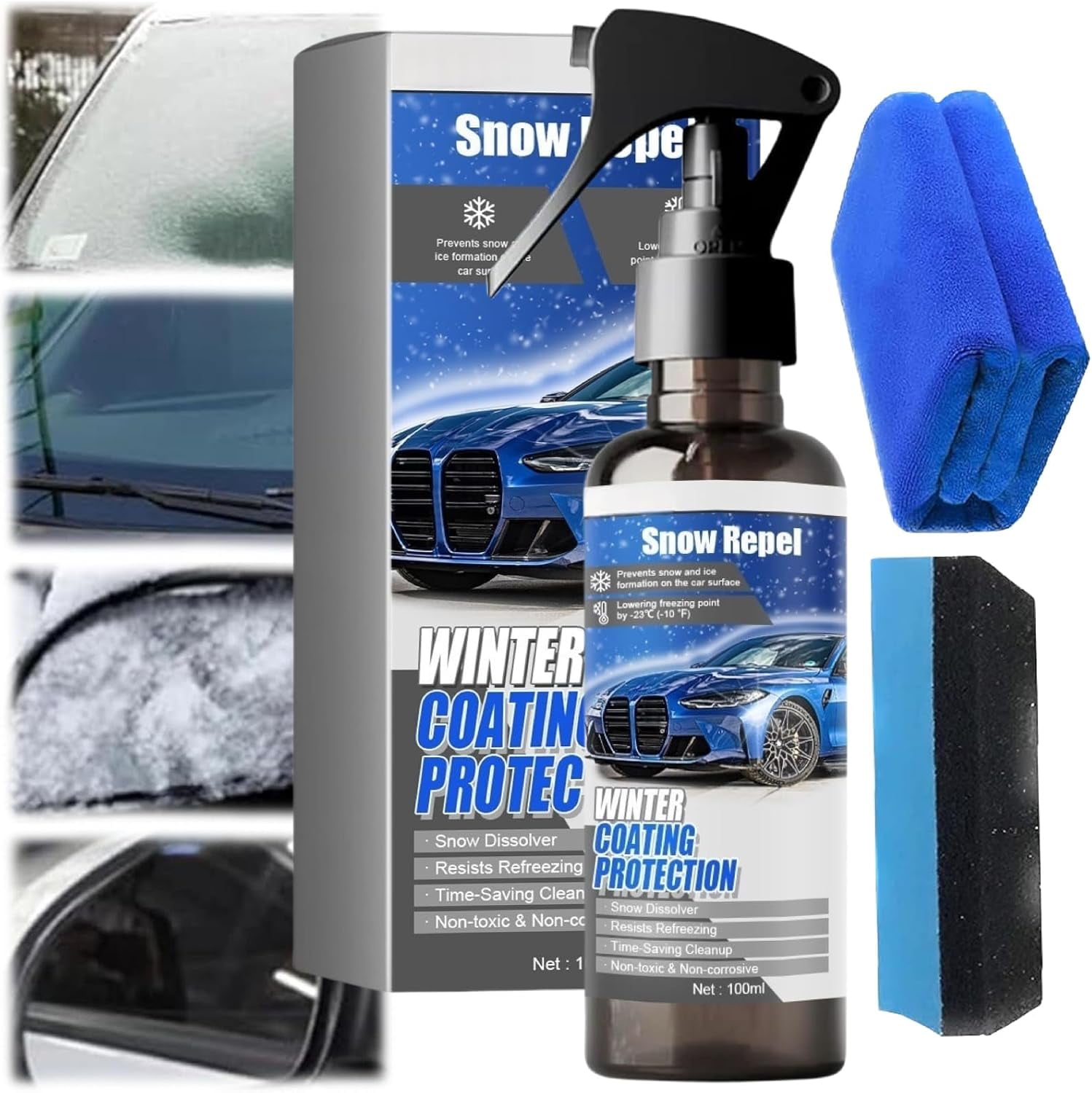 Car Windshield Snow Melting Coating Spray, Deicer Spray for Car ...