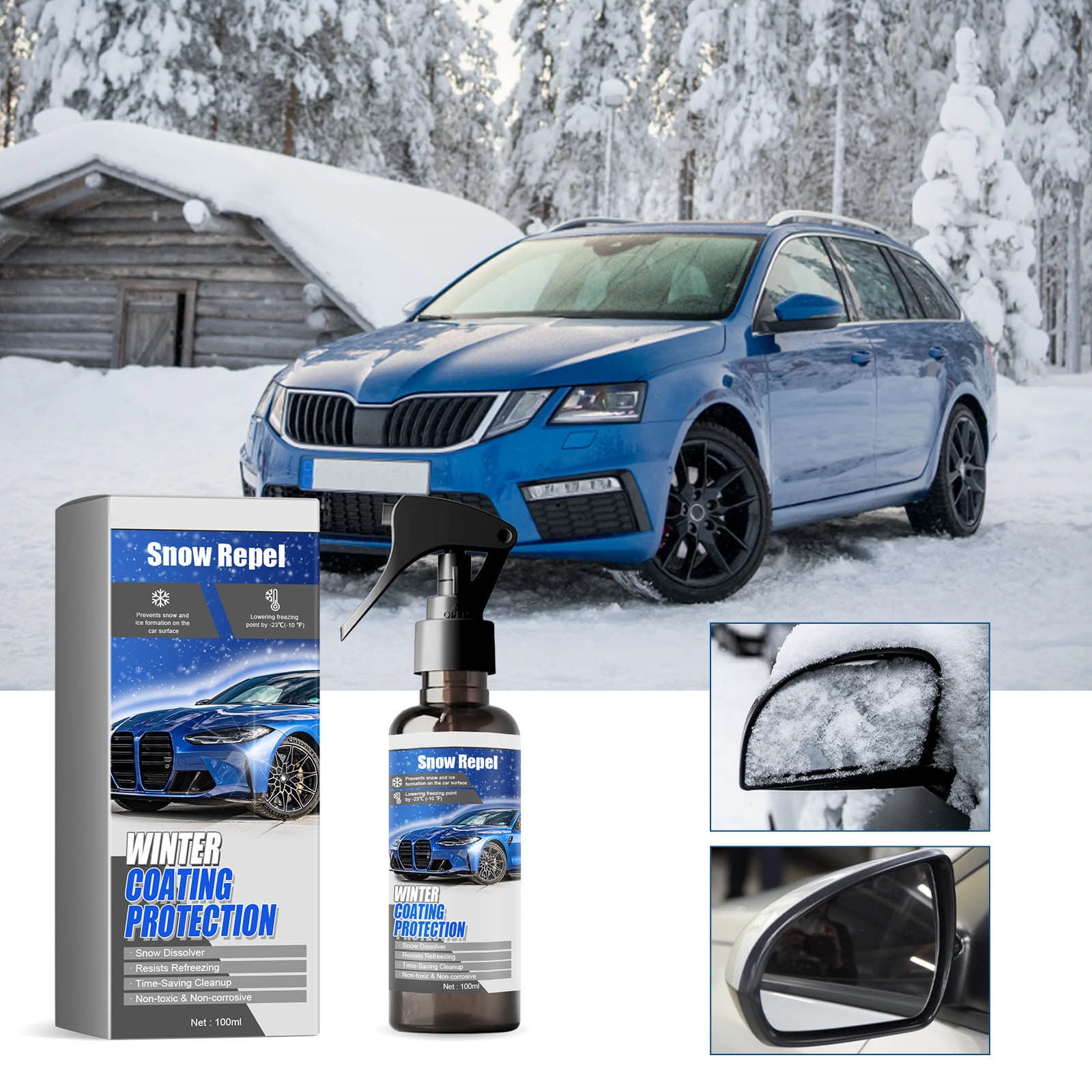 Car Windshield Snow Melting Coating Spray Fast Ice Melting Windshield ...