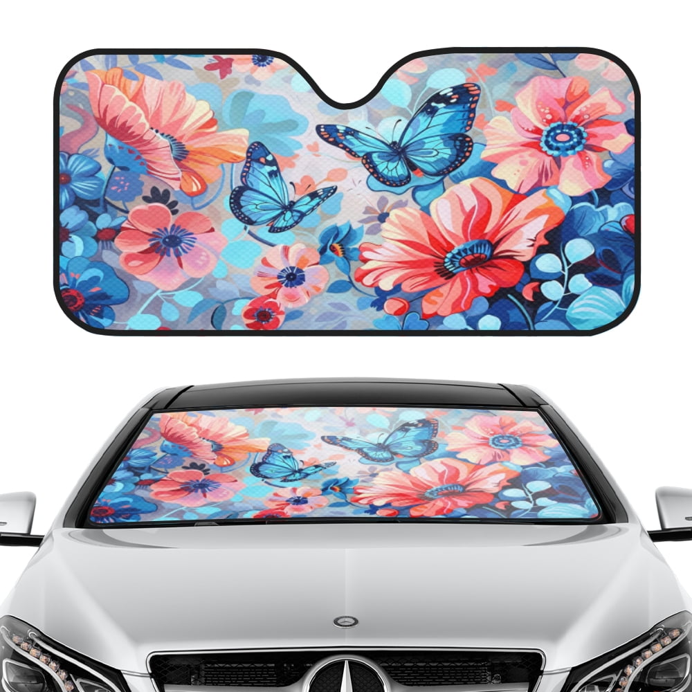 Car Windshield Sun Shade, 51x28 Inch UV Protection Sun Visor for Front ...
