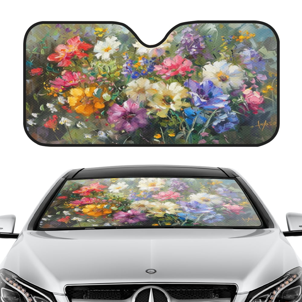 Car Windshield Sun Shade, 51x28 Inch UV Protection Sun Visor for Front ...