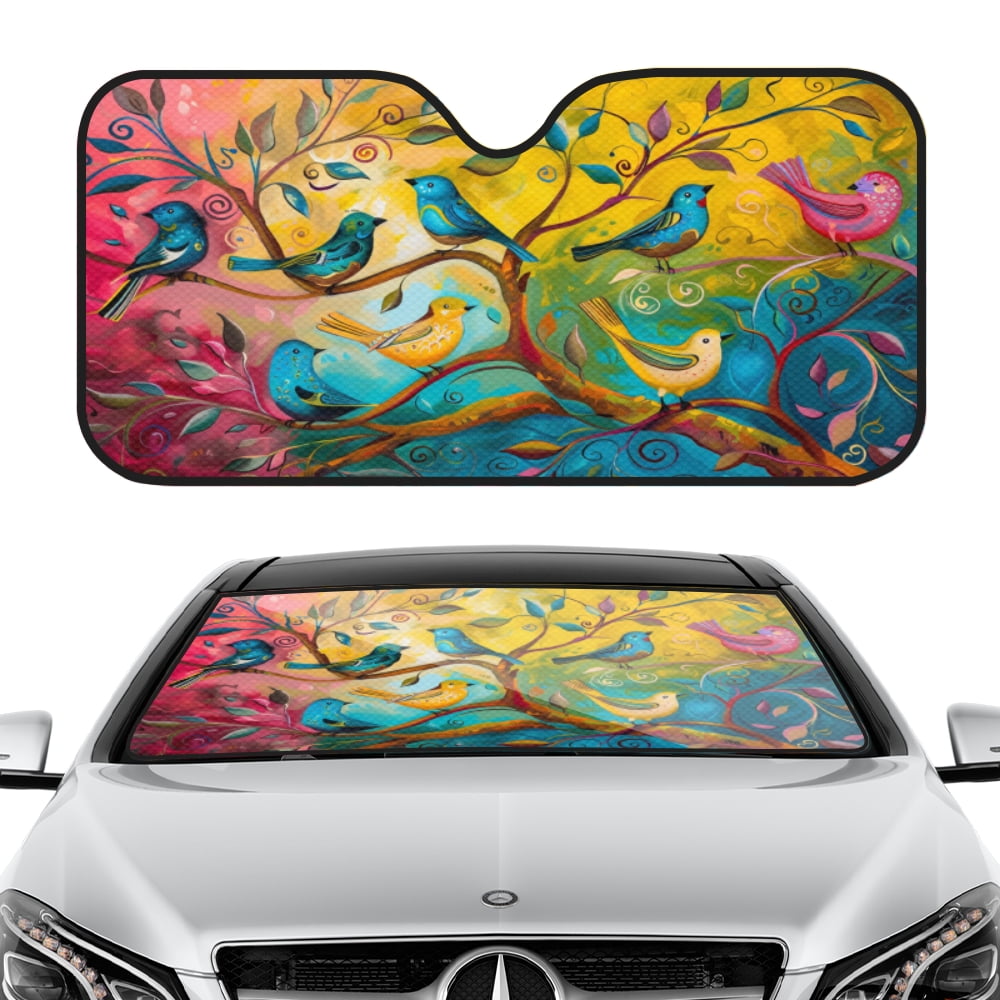 Car Windshield Sun Shade, 51x28 Inch UV Protection Sun Visor for Front ...