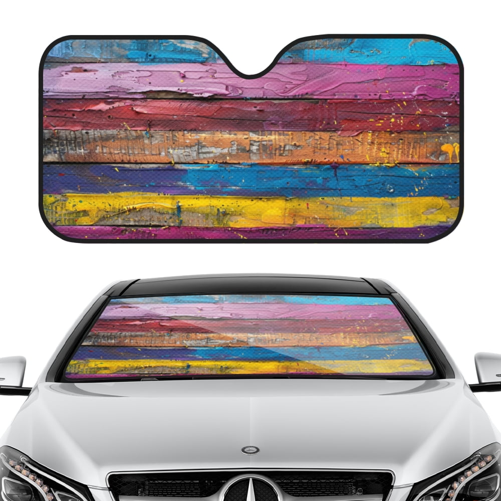Car Windshield Sun Shade, 51x28 Inch UV Protection Sun Visor for Front Window, Fits Cars & SUVs ...