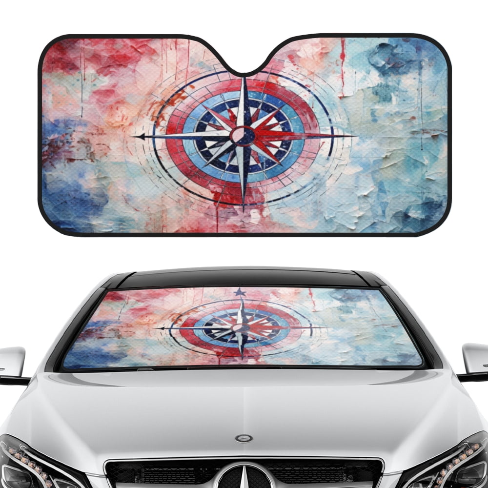 Car Windshield Sun Shade, 51x28 Inch UV Protection Sun Visor for Front ...