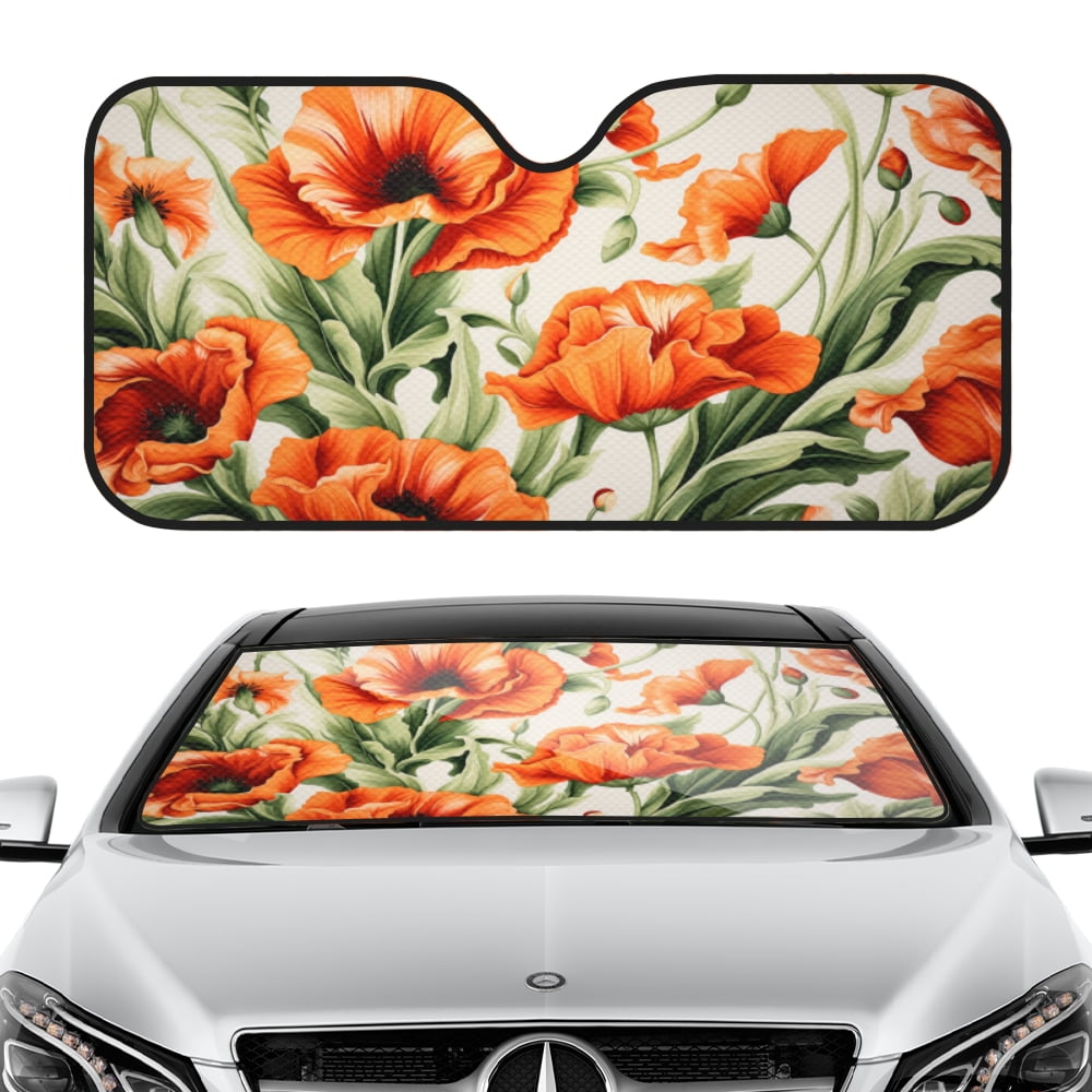Car Windshield Sun Shade, 51x28 Inch UV Protection Sun Visor for Front ...