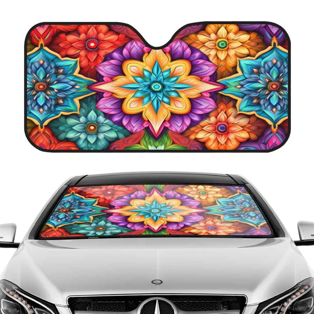 Car Windshield Sun Shade, 51x28 Inch UV Protection Sun Visor for Front ...