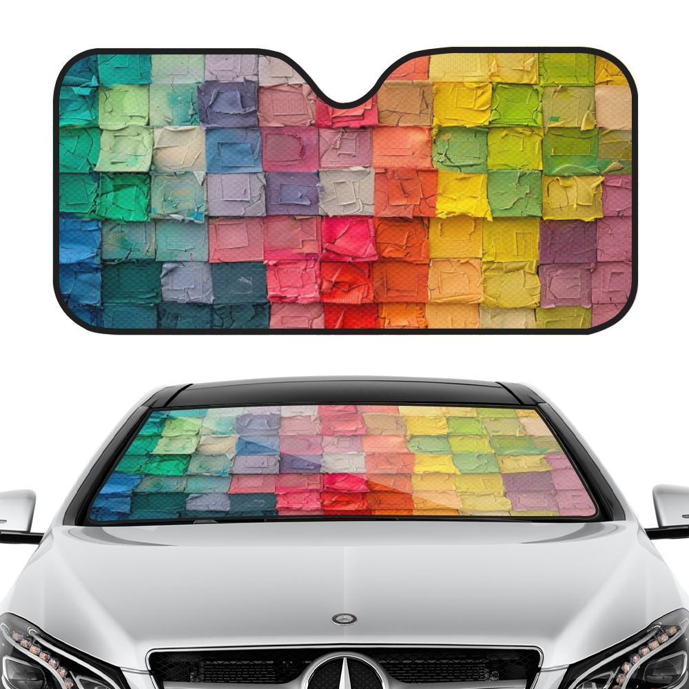 Car Windshield Sun Shade, 51x28 Inch UV Protection Sun Visor for Front ...