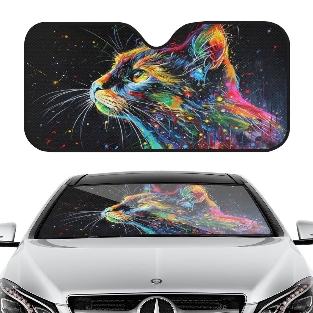 Car Windshield Sun Shade, 51x28 Inch UV Protection Sun Visor for Front ...