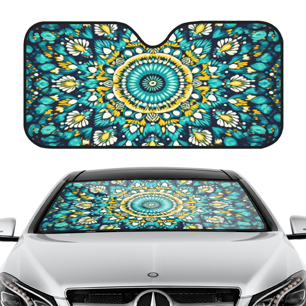 Car Windshield Sun Shade, 51x28 Inch UV Protection Sun Visor for Front Window, Fits Cars & SUVs ...