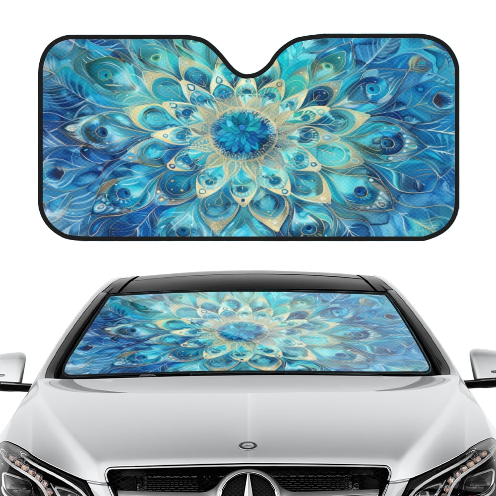 Car Windshield Sun Shade, 51x28 Inch UV Protection Sun Visor for Front ...