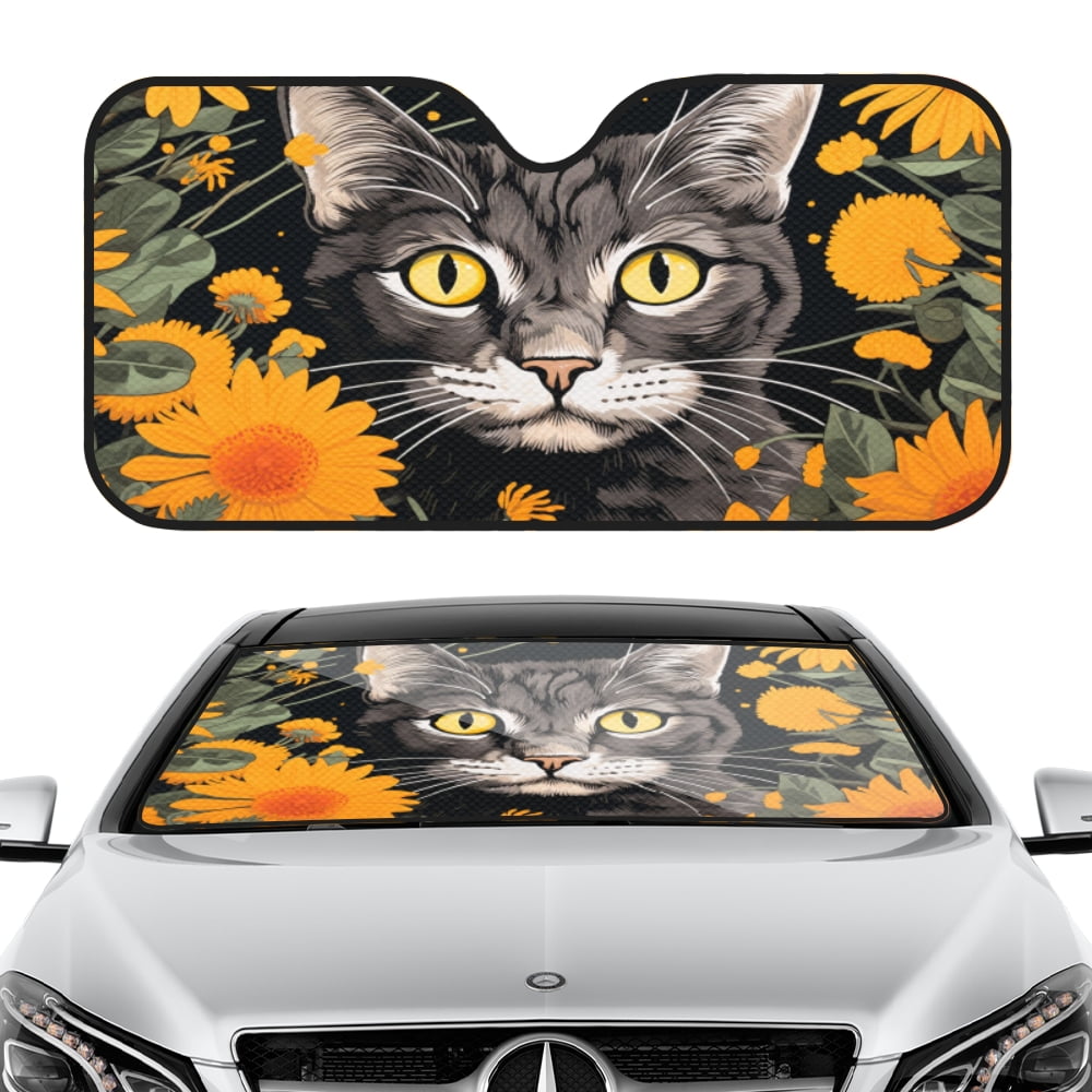 Car Windshield Sun Shade, 51x28 Inch UV Protection Sun Visor for Front ...