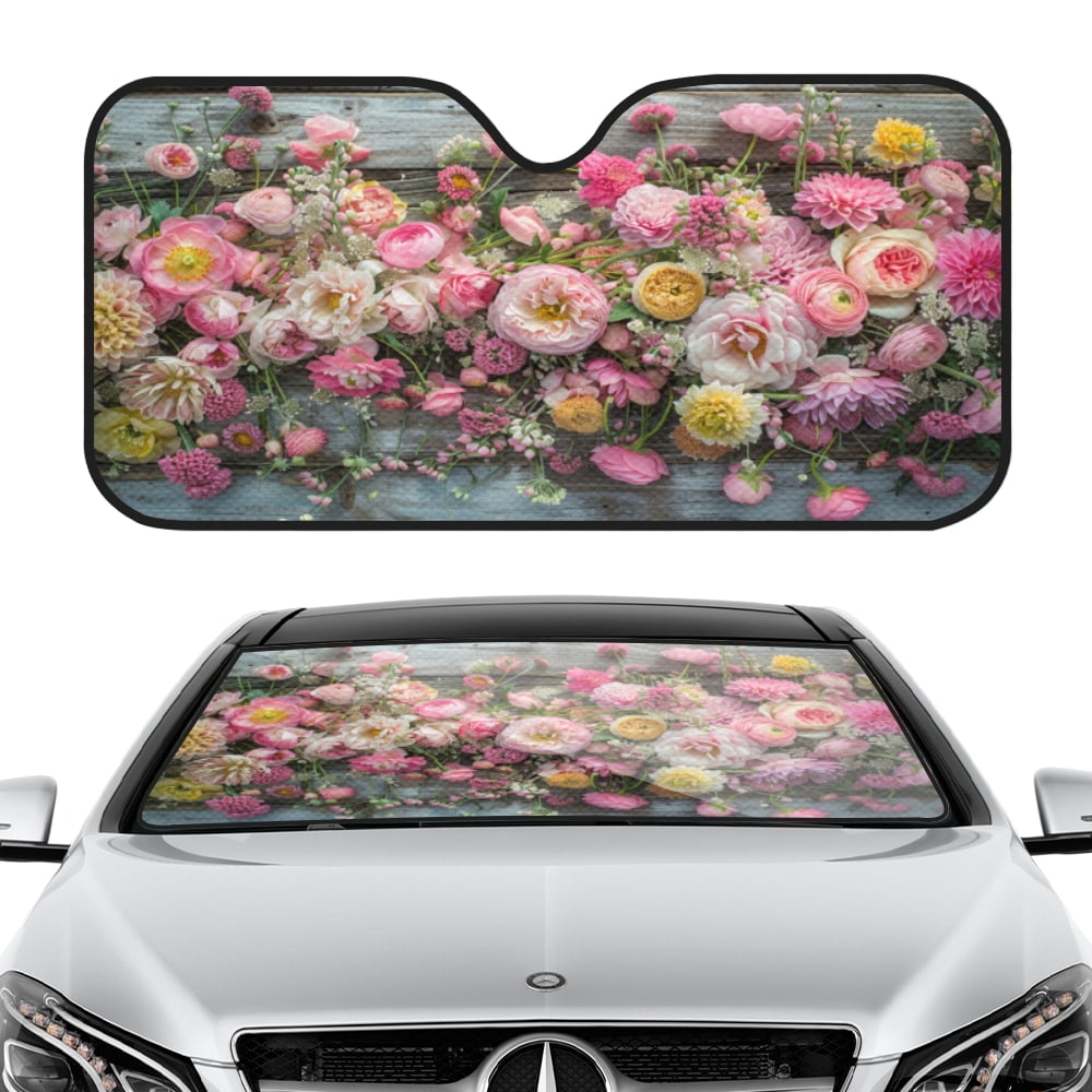Car Windshield Sun Shade, 51x28 Inch UV Protection Sun Visor for Front ...