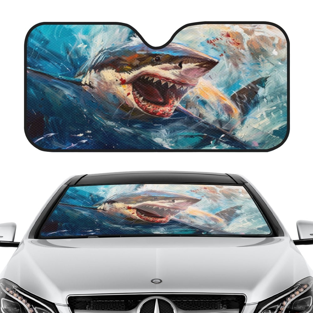 Car Windshield Sun Shade, 55x30 Inch UV Protection Sun Visor for Front ...