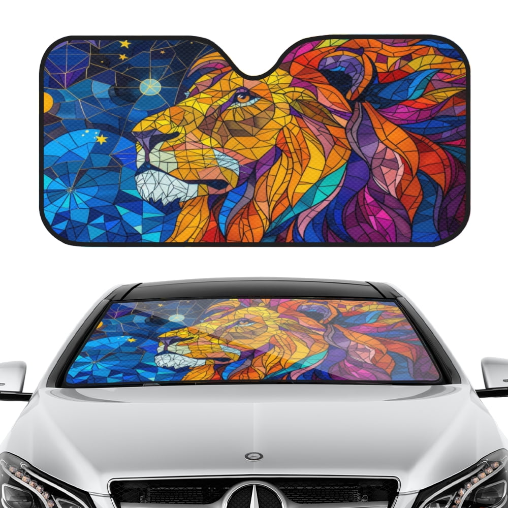 Car Windshield Sun Shade, 55x30 Inch UV Protection Sun Visor for Front ...