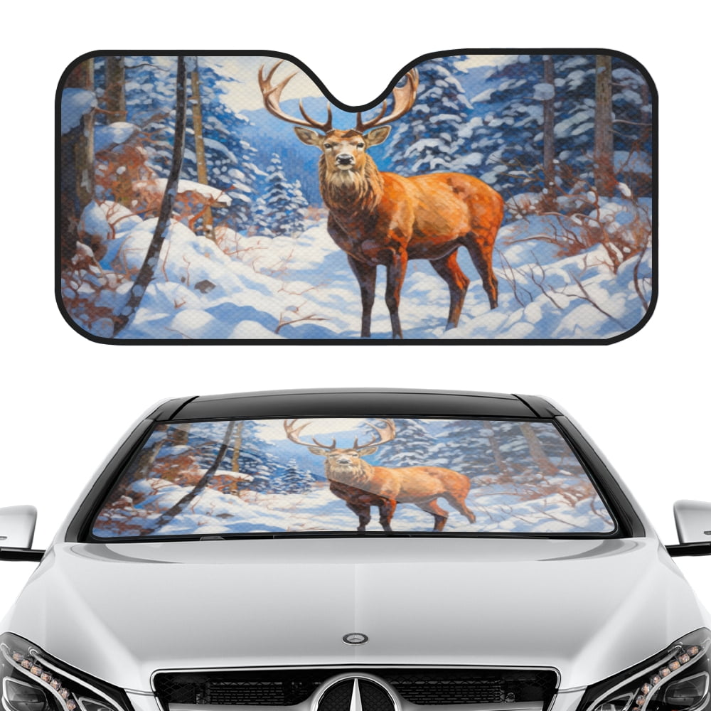 Car Windshield Sun Shade, 55x30 Inch UV Protection Sun Visor for Front ...