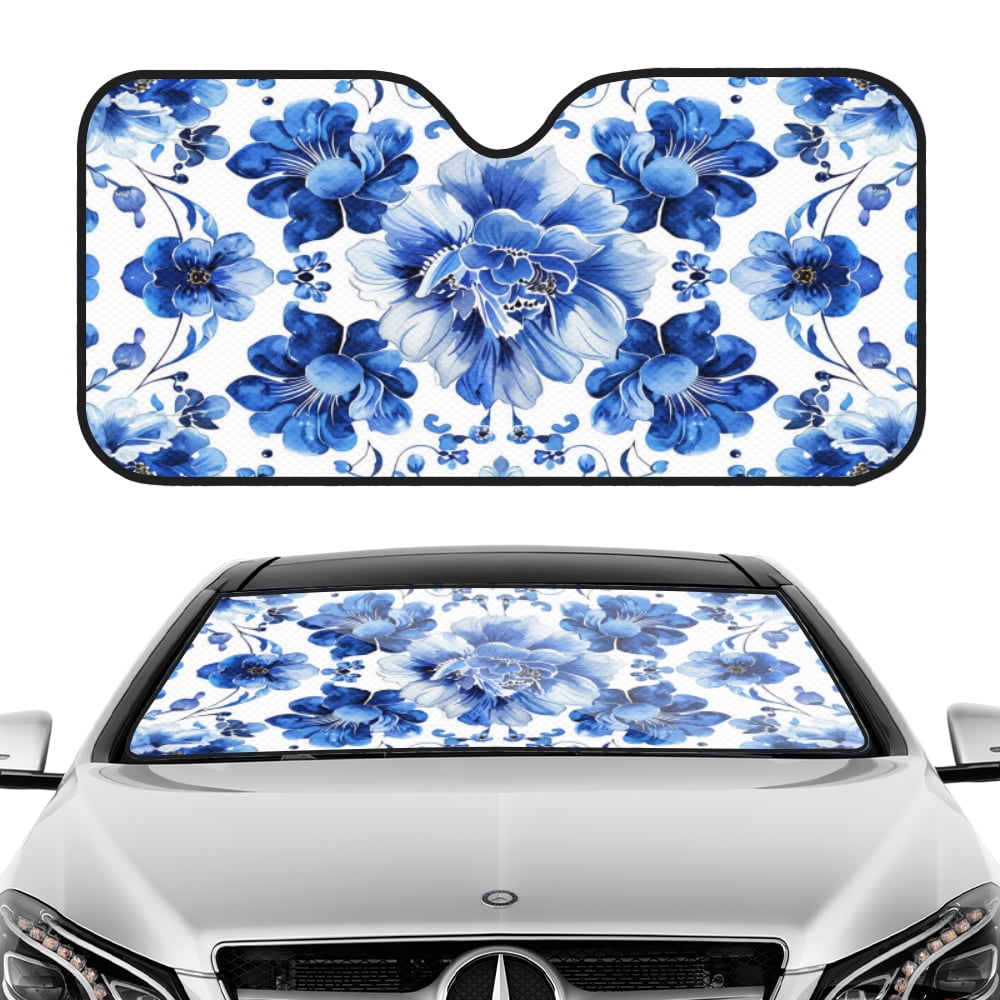 Car Windshield Sun Shade, 55x30 Inch UV Protection Sun Visor for Front ...
