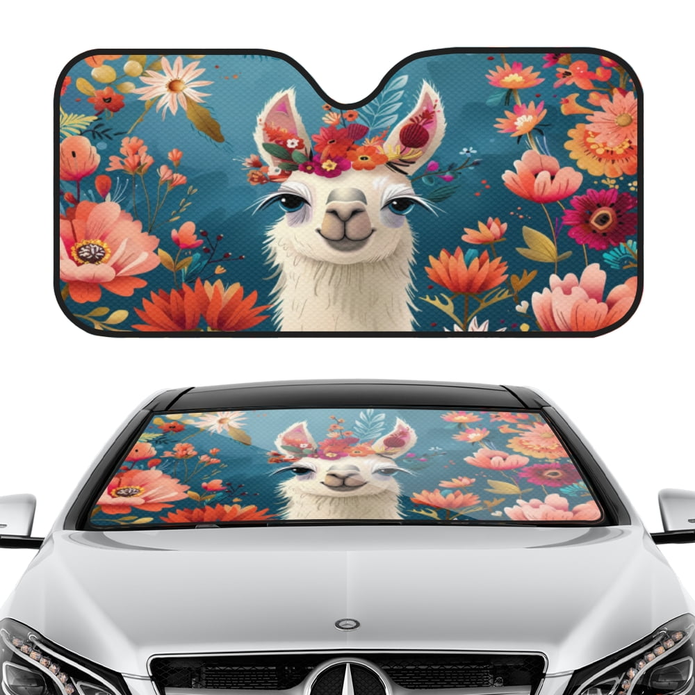 Car Windshield Sun Shade, 55x30 Inch UV Protection Sun Visor for Front ...