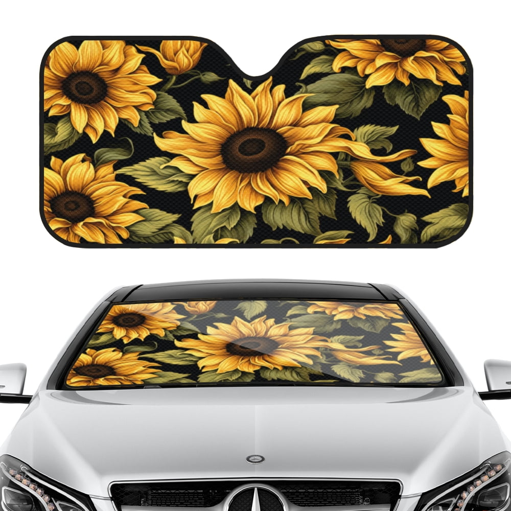 Car Windshield Sun Shade, 55x30 Inch UV Protection Sun Visor for Front ...