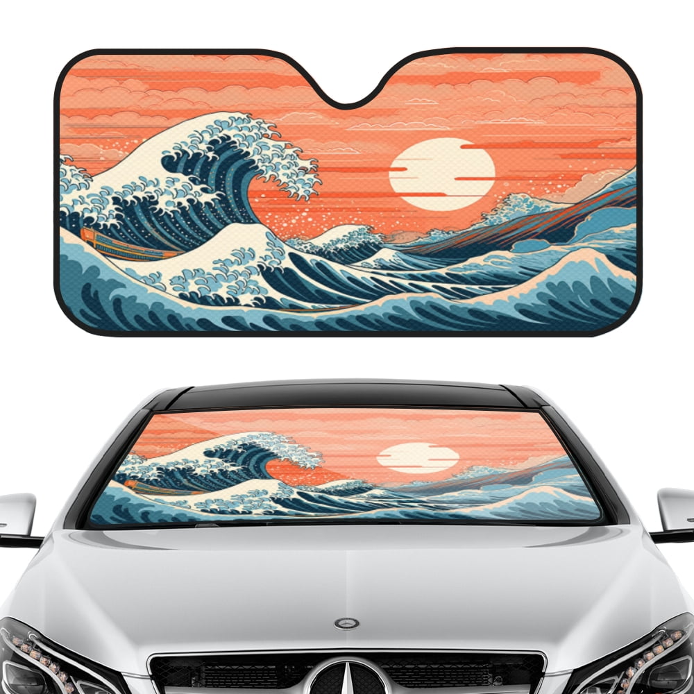 Car Windshield Sun Shade, 55x30 Inch UV Protection Sun Visor for Front ...