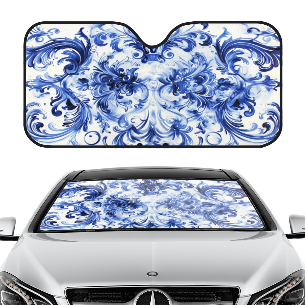 Car Windshield Sun Shade, 55x30 Inch UV Protection Sun Visor for Front ...