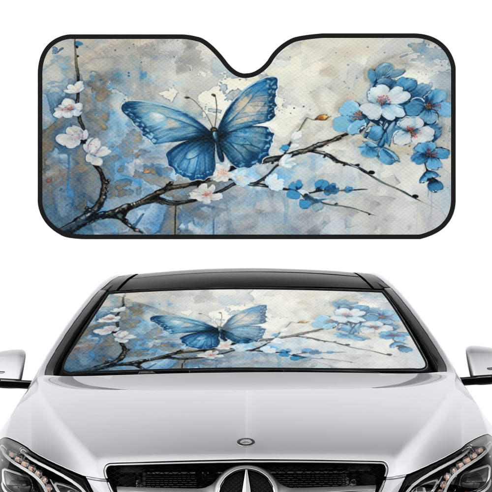 Car Windshield Sun Shade, 55x30 Inch UV Protection Sun Visor for Front ...