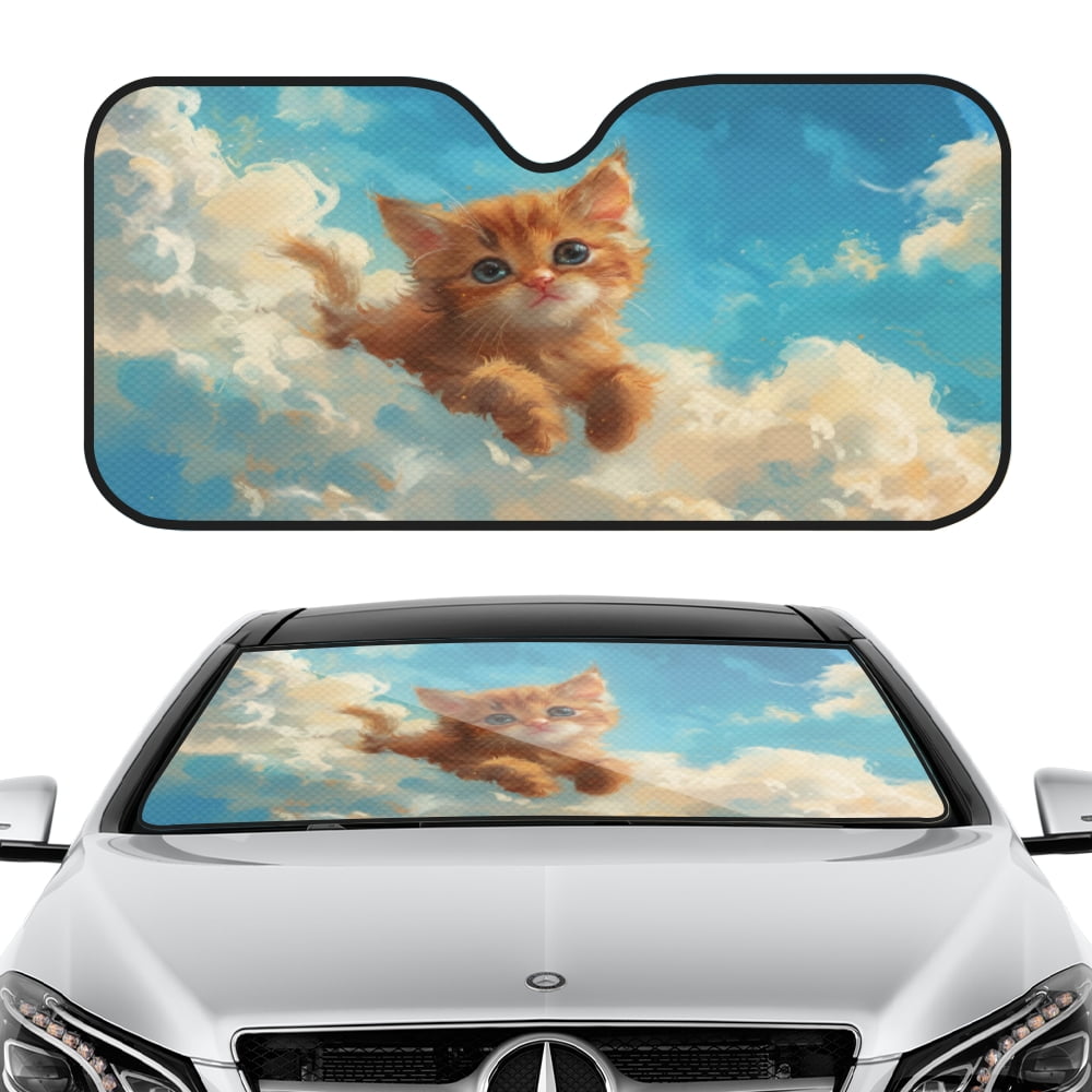 Car Windshield Sun Shade, 55x30 Inch UV Protection Sun Visor for Front ...