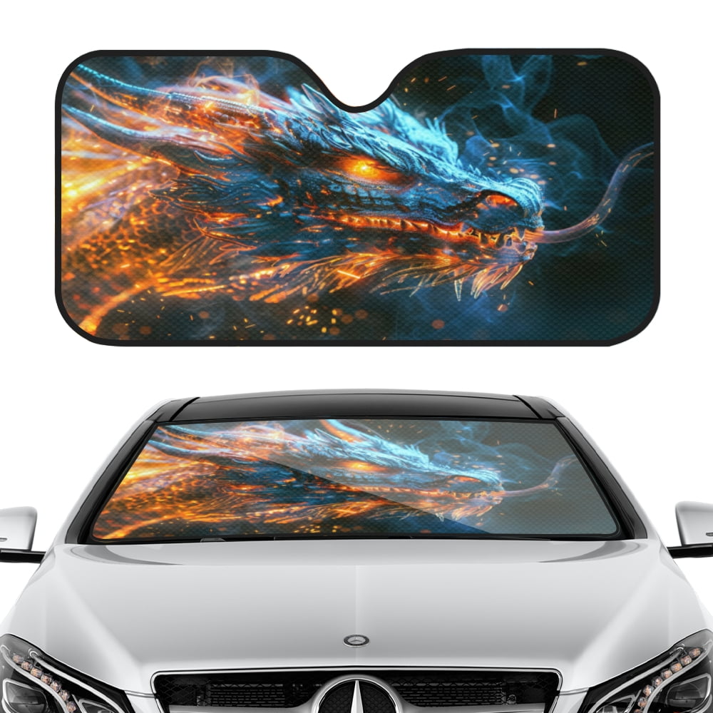 Car Windshield Sun Shade, 55x30 Inch UV Protection Sun Visor for Front ...