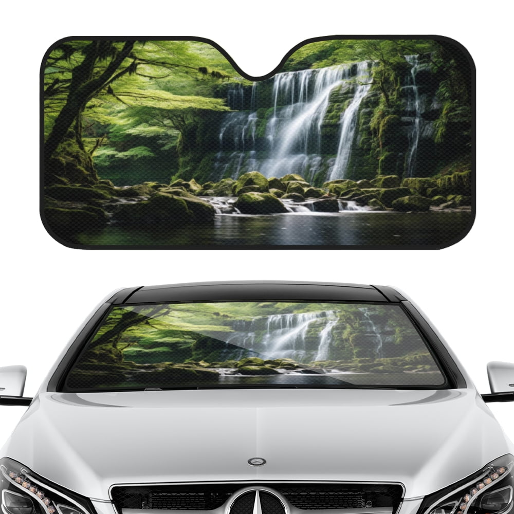 Car Windshield Sun Shade, 55x30 Inch UV Protection Sun Visor for Front ...
