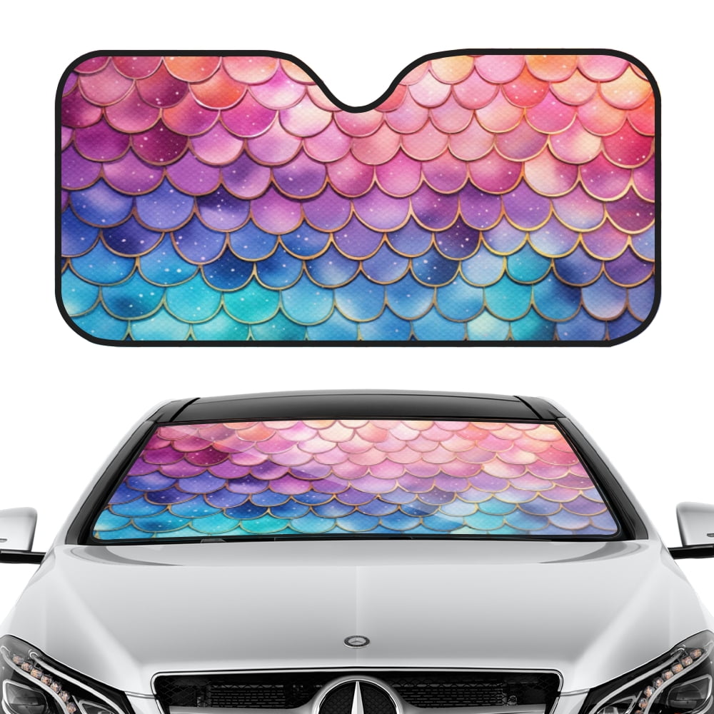Car Windshield Sun Shade, 55x30 Inch UV Protection Sun Visor for Front ...