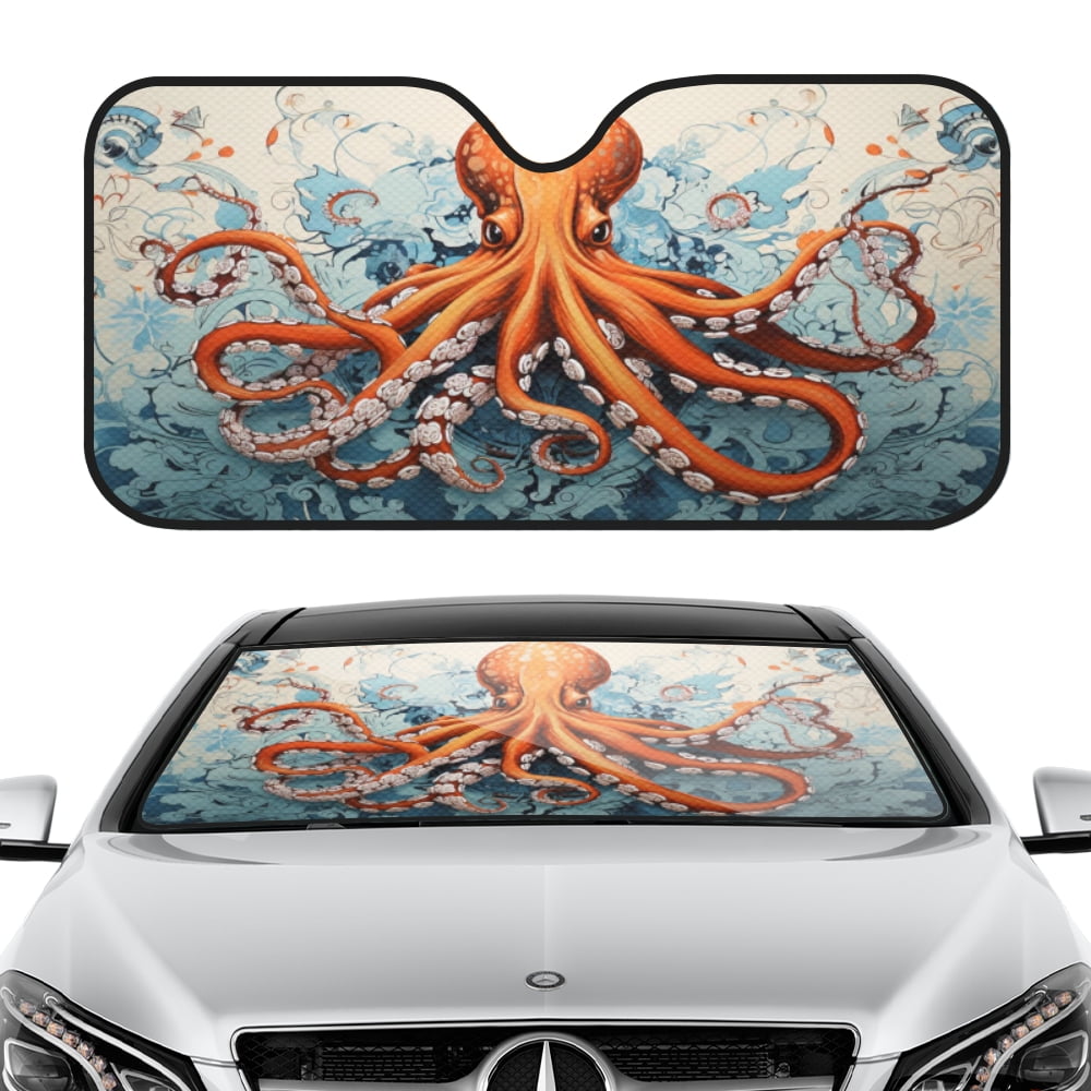 Car Windshield Sun Shade, 55x30 Inch UV Protection Sun Visor for Front ...