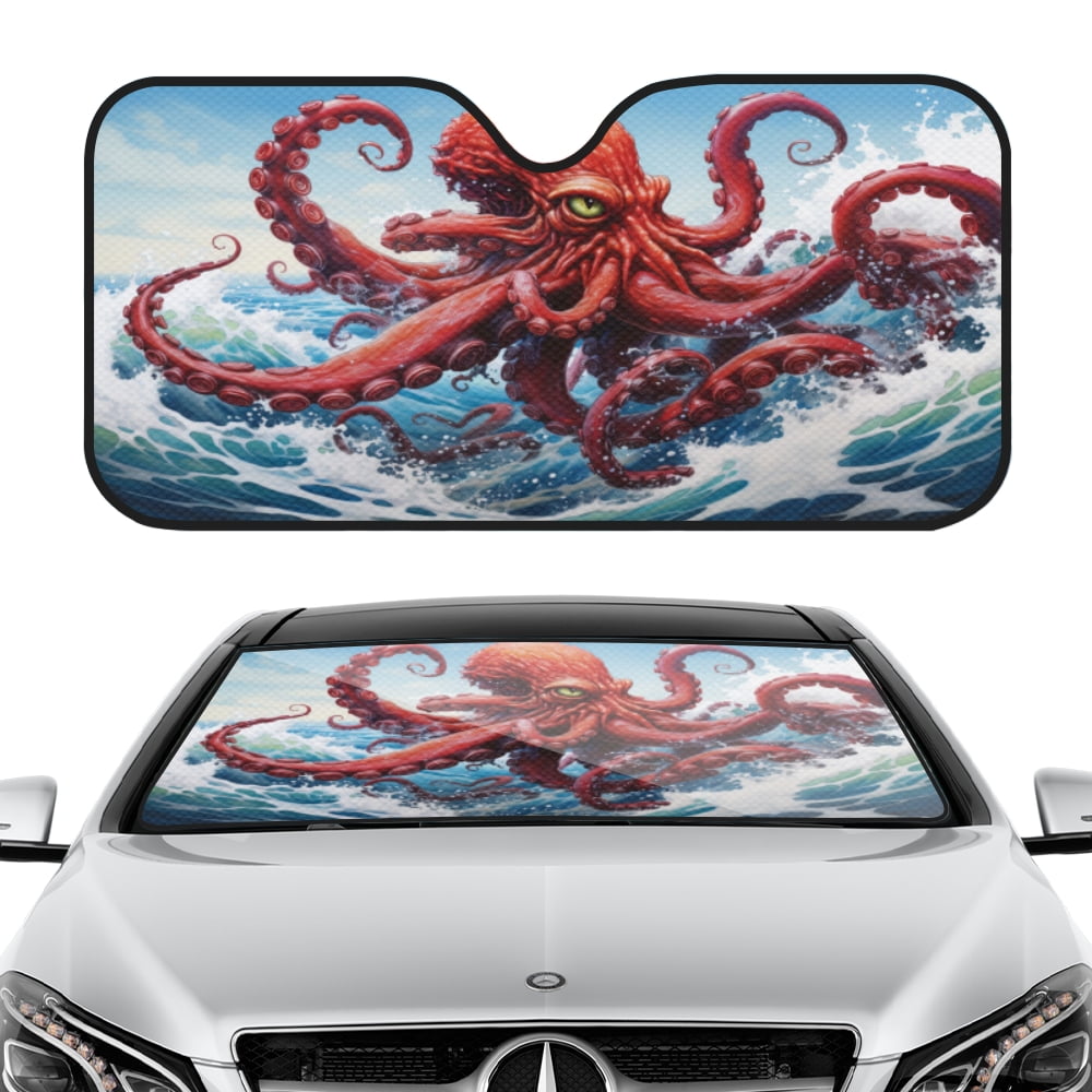 Car Windshield Sun Shade, 55x30 Inch UV Protection Sun Visor for Front ...
