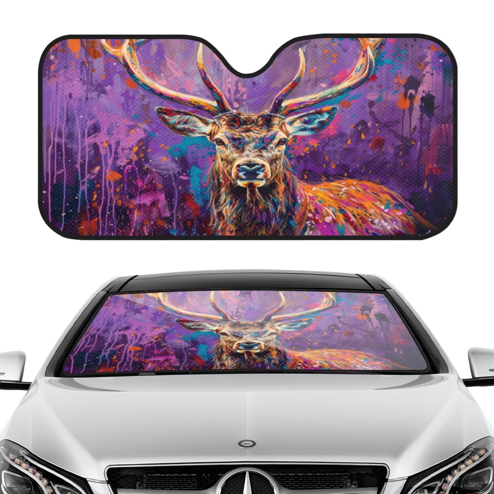 Car Windshield Sun Shade, 55x30 Inch UV Protection Sun Visor for Front ...
