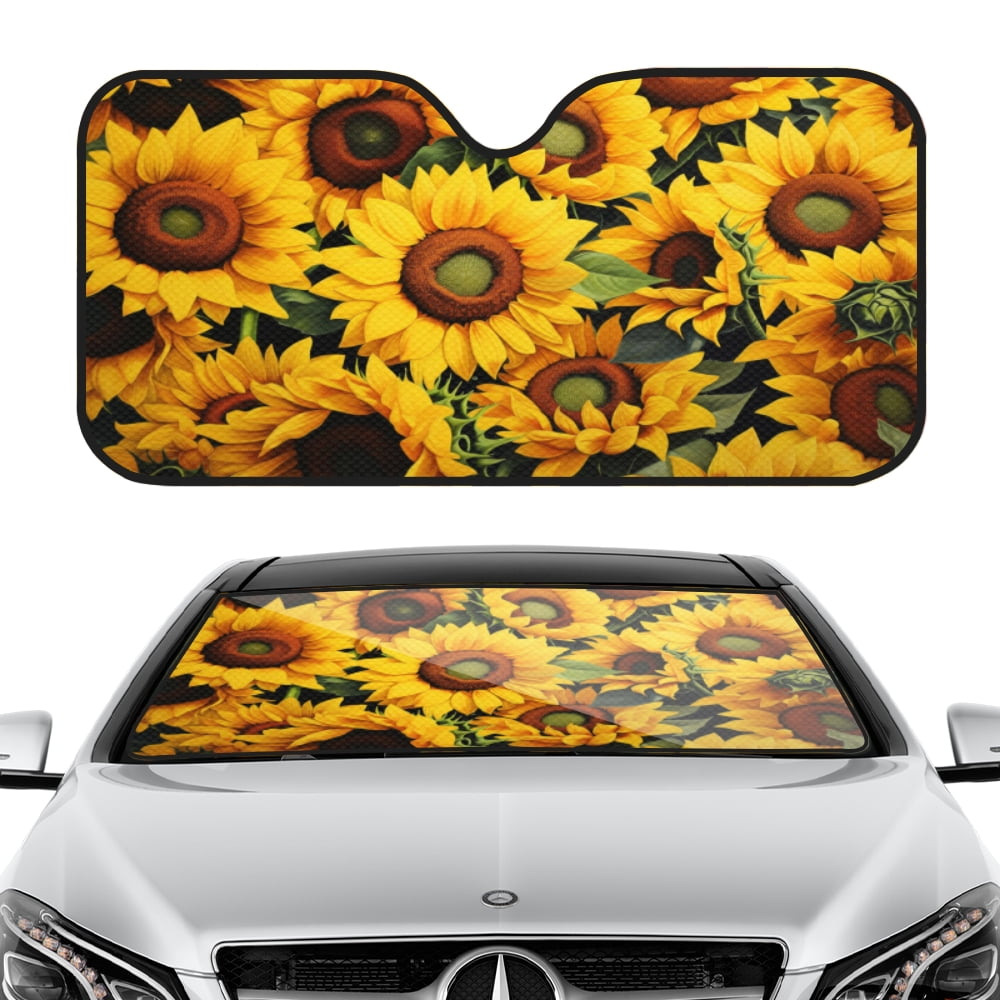 Car Windshield Sun Shade, 55x30 Inch UV Protection Sun Visor for Front ...
