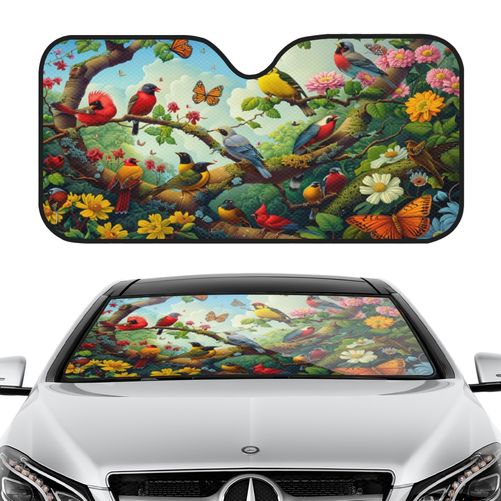 Car Windshield Sun Shade, 55x30 Inch UV Protection Sun Visor for Front ...