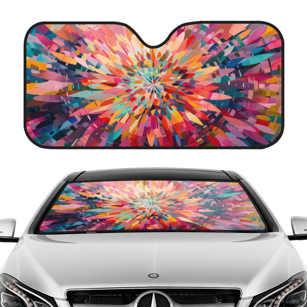 Car Windshield Sun Shade, 55x30 Inch UV Protection Sun Visor for Front ...