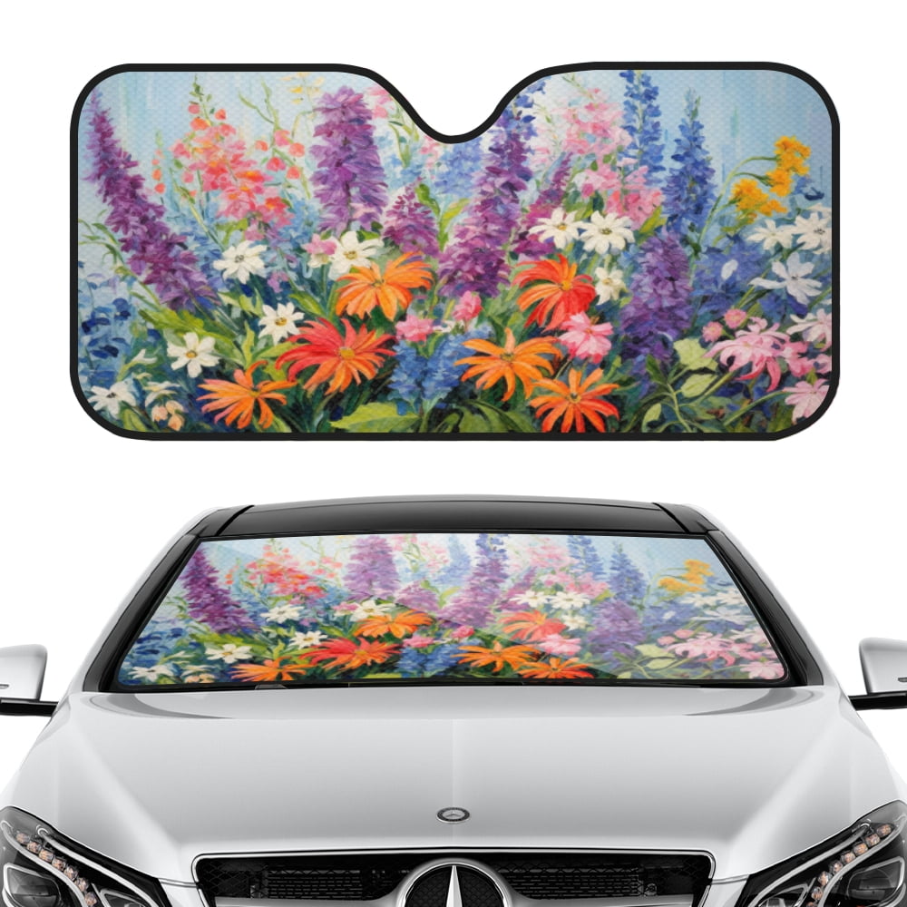 Car Windshield Sun Shade, 55x30 Inch UV Protection Sun Visor for Front ...