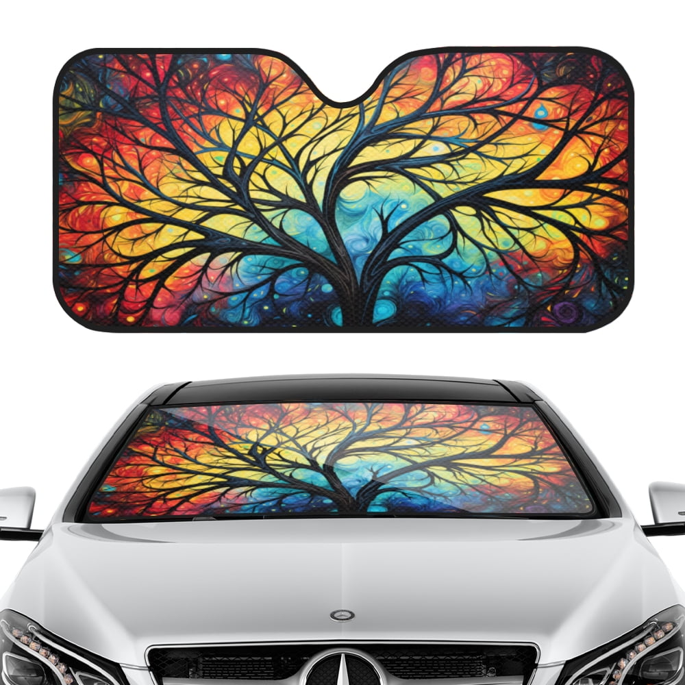 Car Windshield Sun Shade, 55x30 Inch UV Protection Sun Visor for Front ...