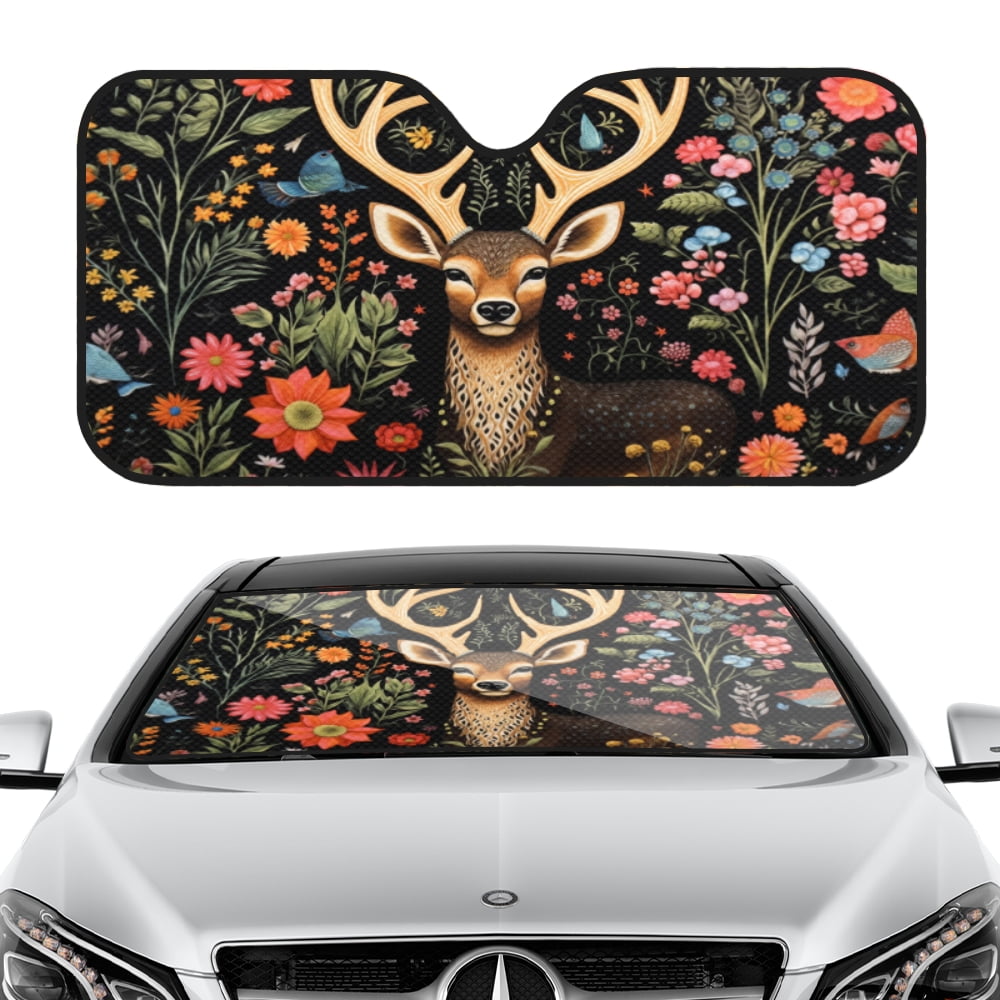 Car Windshield Sun Shade, 55x30 Inch UV Protection Sun Visor for Front ...