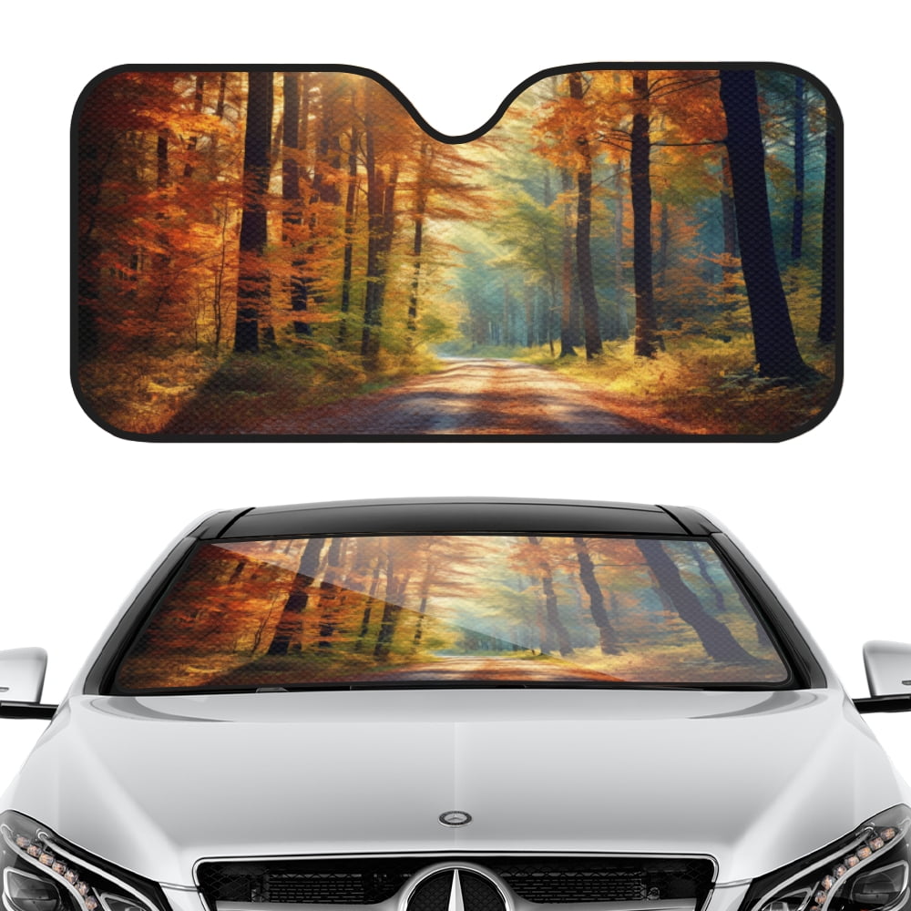 Car Windshield Sun Shade, 55x30 Inch UV Protection Sun Visor for Front ...