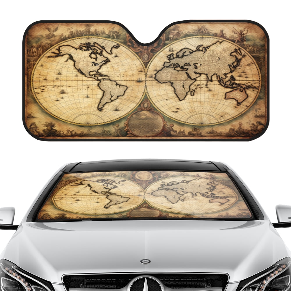 Car Windshield Sun Shade, 55x30 Inch UV Protection Sun Visor for Front ...