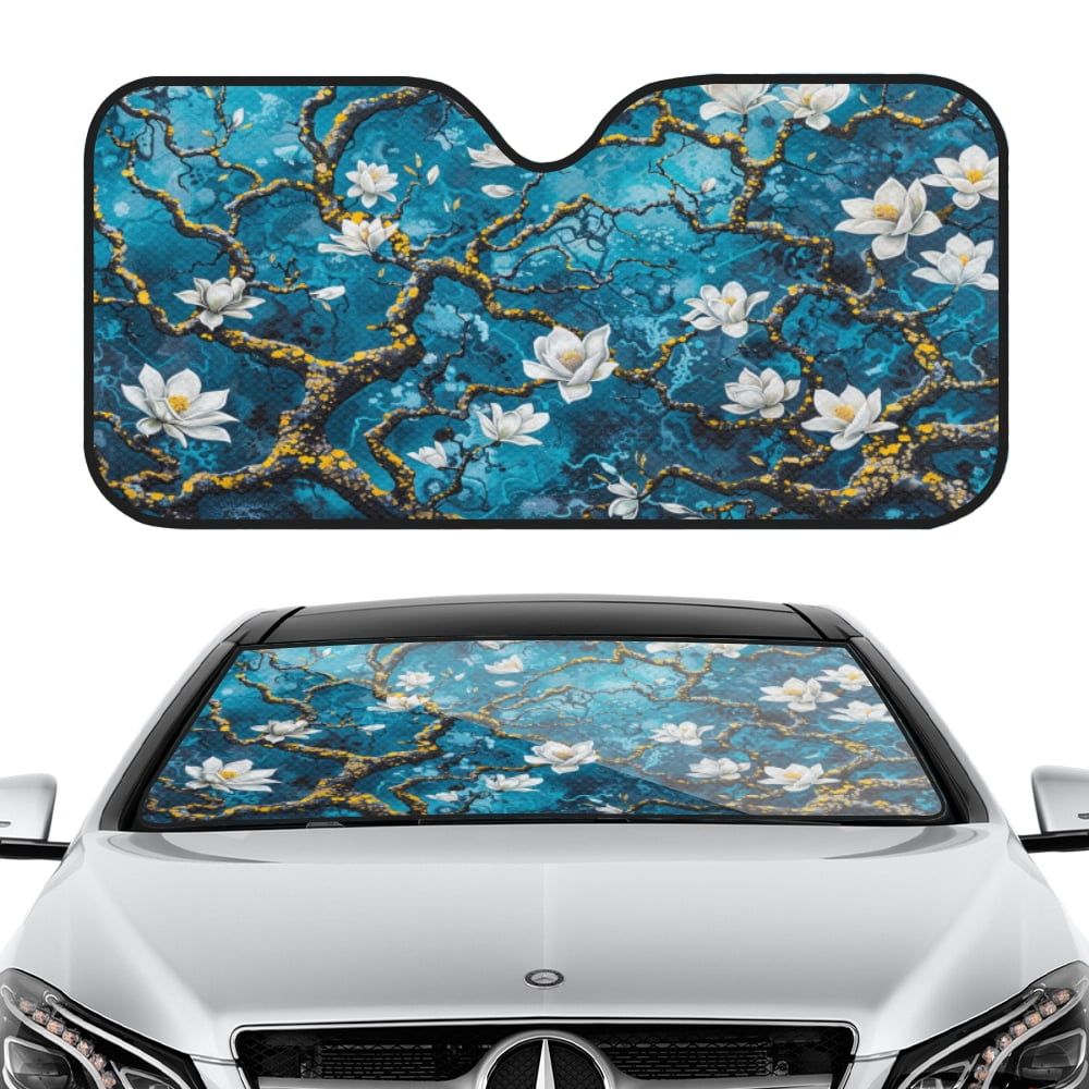 Car Windshield Sun Shade, 55x30 Inch UV Protection Sun Visor for Front ...