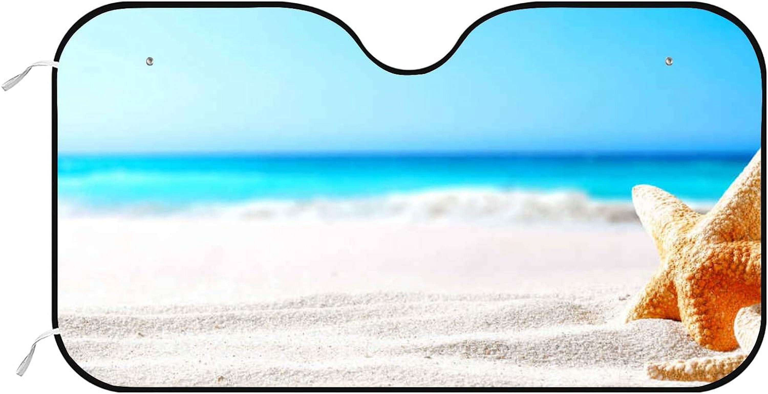 Car Windshield Sun Shade Beach Ocean Sea Starfish Sun Visor Protector ...