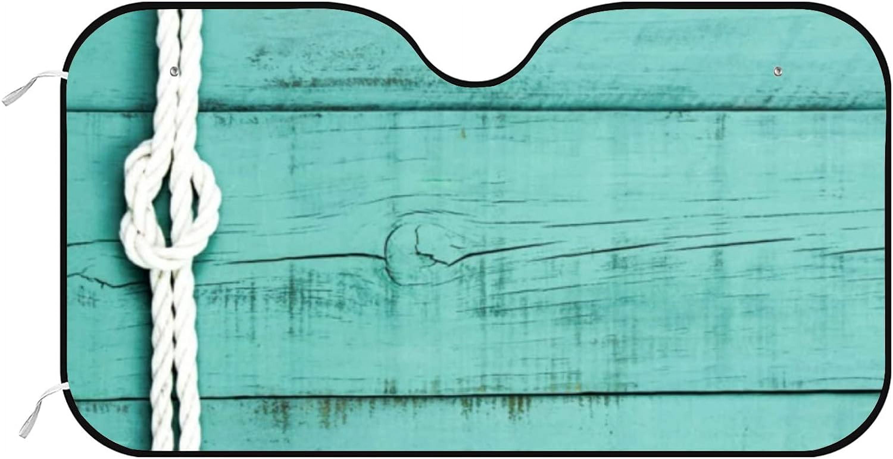Car Windshield Sun Shade Blue Green Wood Board Texture Wooden Plank ...