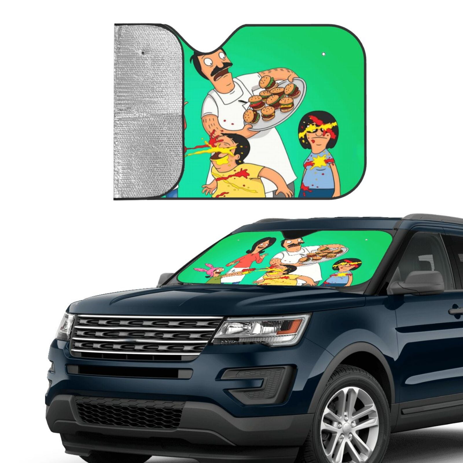 Car Windshield Sun Shade, Bob'S Burgers Heat Resistant And Fashion Car ...