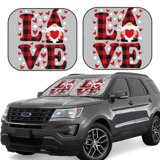 Car Windshield Sun Shade - Buffalo Plaid Love And Gnome Foldable Car ...