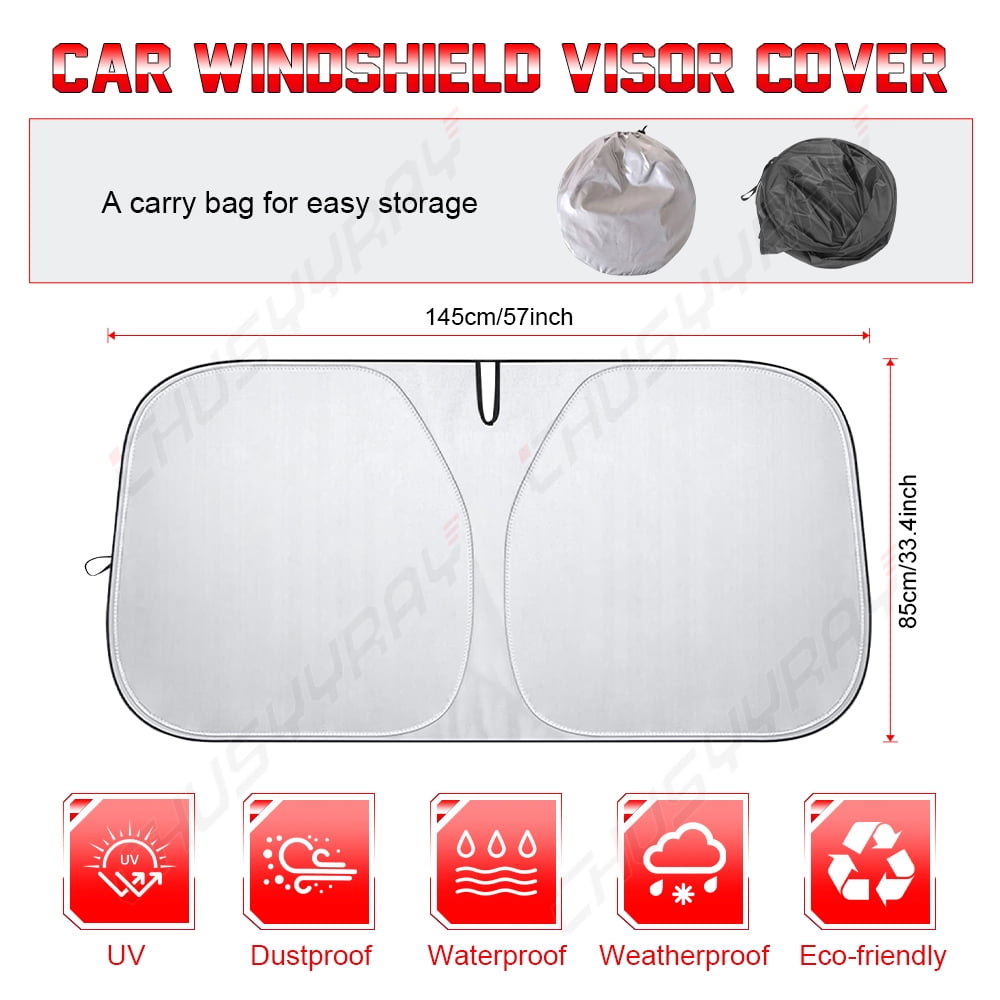 Car Windshield Sun Shade Cover Front Window Sun Visor Compatible with ...