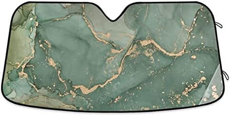 Car Windshield Sun Shade Foldable Marble Abstract Fluid Art Blue Sun ...