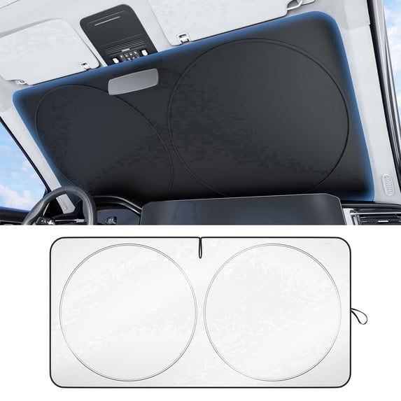 Witem 2026 Car Windshield Sun Shade, Blocks 100% Sunlight & Reduces ...