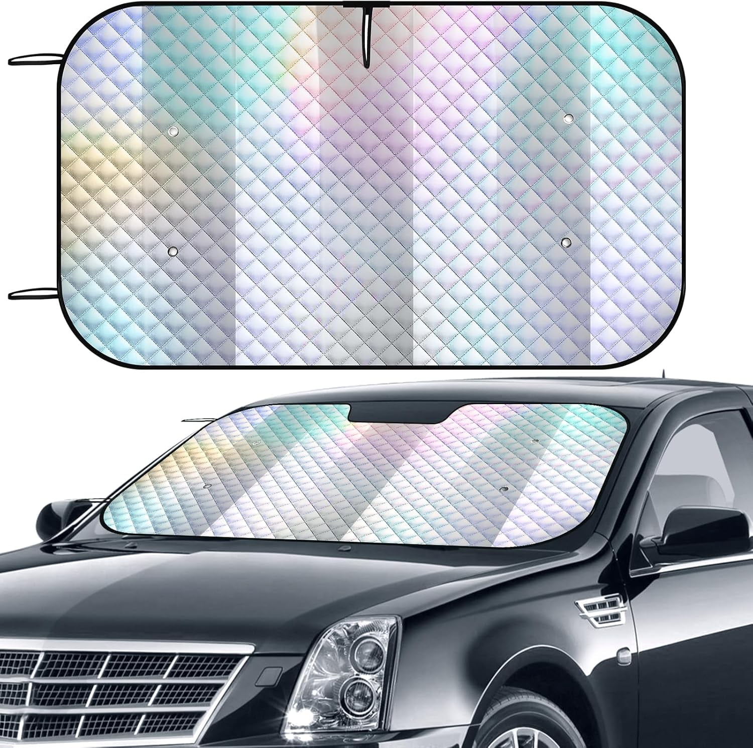 Car Windshield Sun Shade, Folding Car Shades for Front Windows UV Rays ...