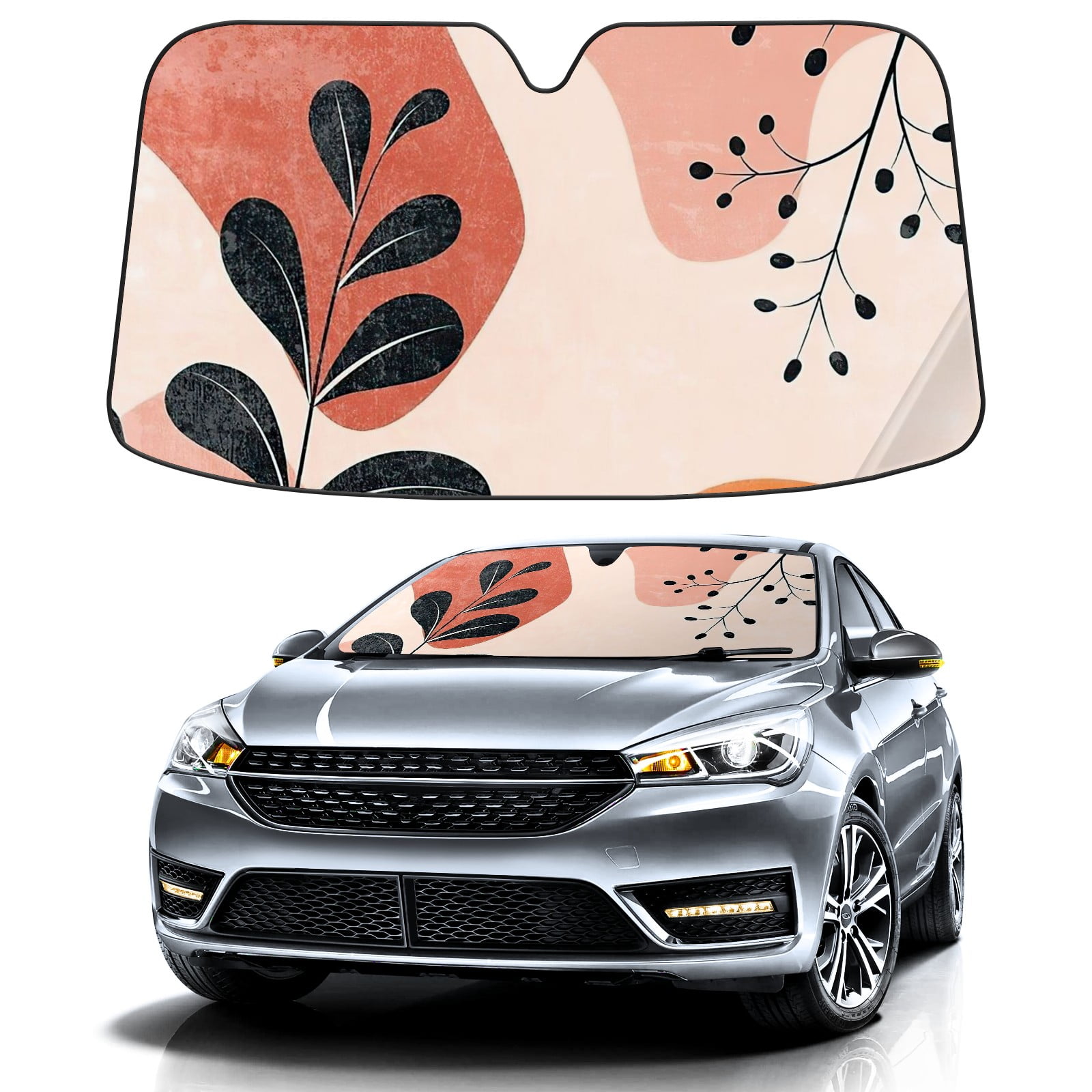 Car Windshield Sun Shade For Front Window Abstract Painting Foldable ...