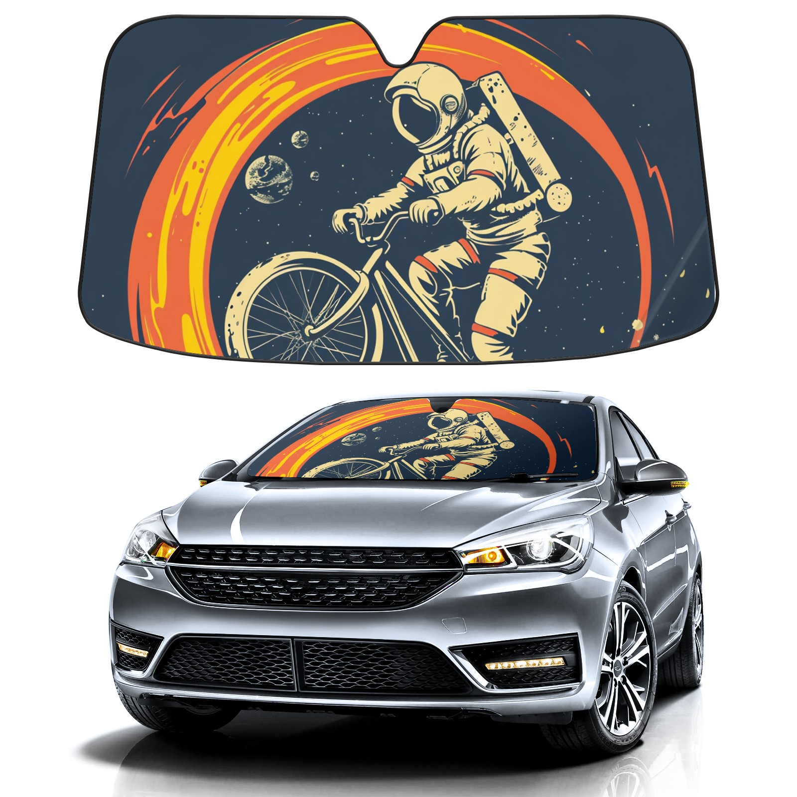 Car Windshield Sun Shade For Front Window Astronaut (4) Foldable ...